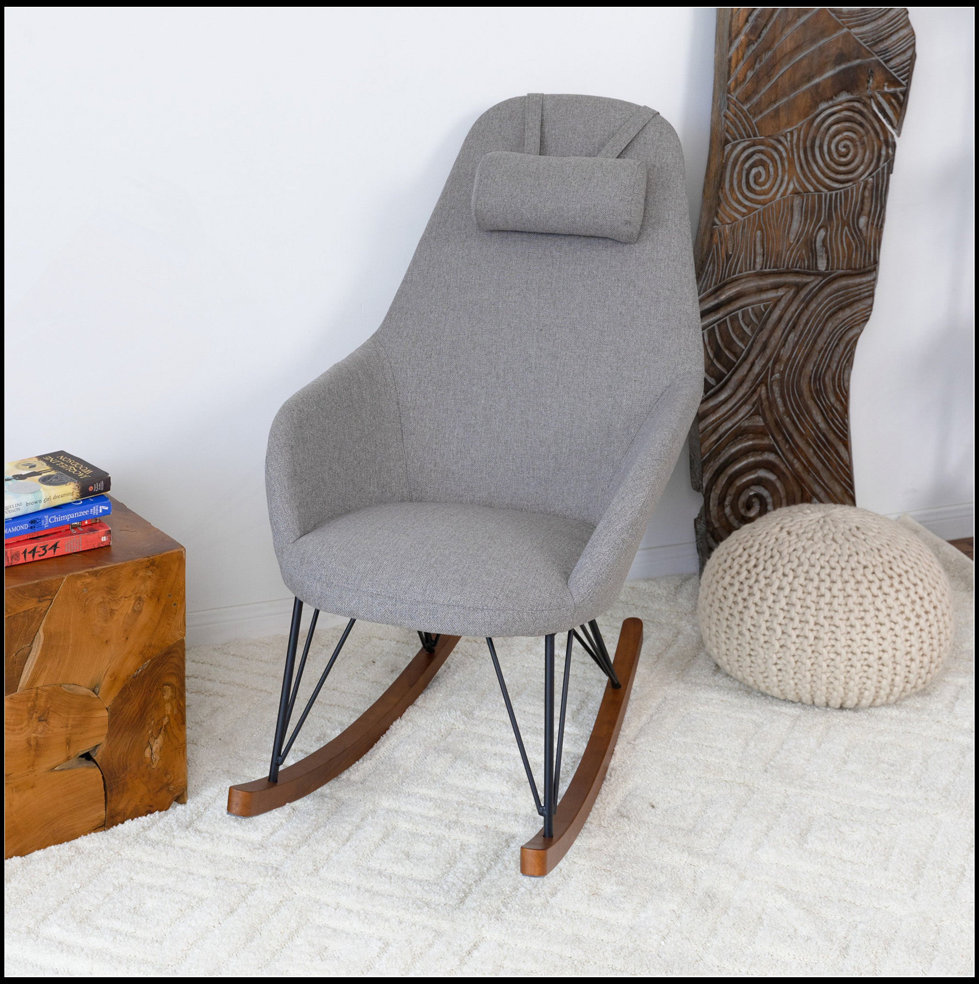 George Oliver Mid Century Modern Rocker Livingroom And Bedroom Chair ...