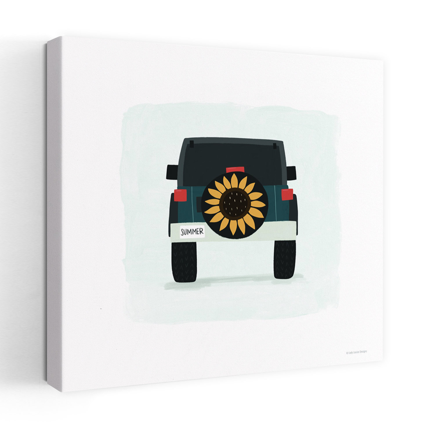Dakota Fields Contemporary Sunflower Jeep With Fall Jeep Art - Wayfair ...