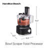 Hamilton Beach® Bowl Scraper Food Processor 8 Cup Capacity Black ...