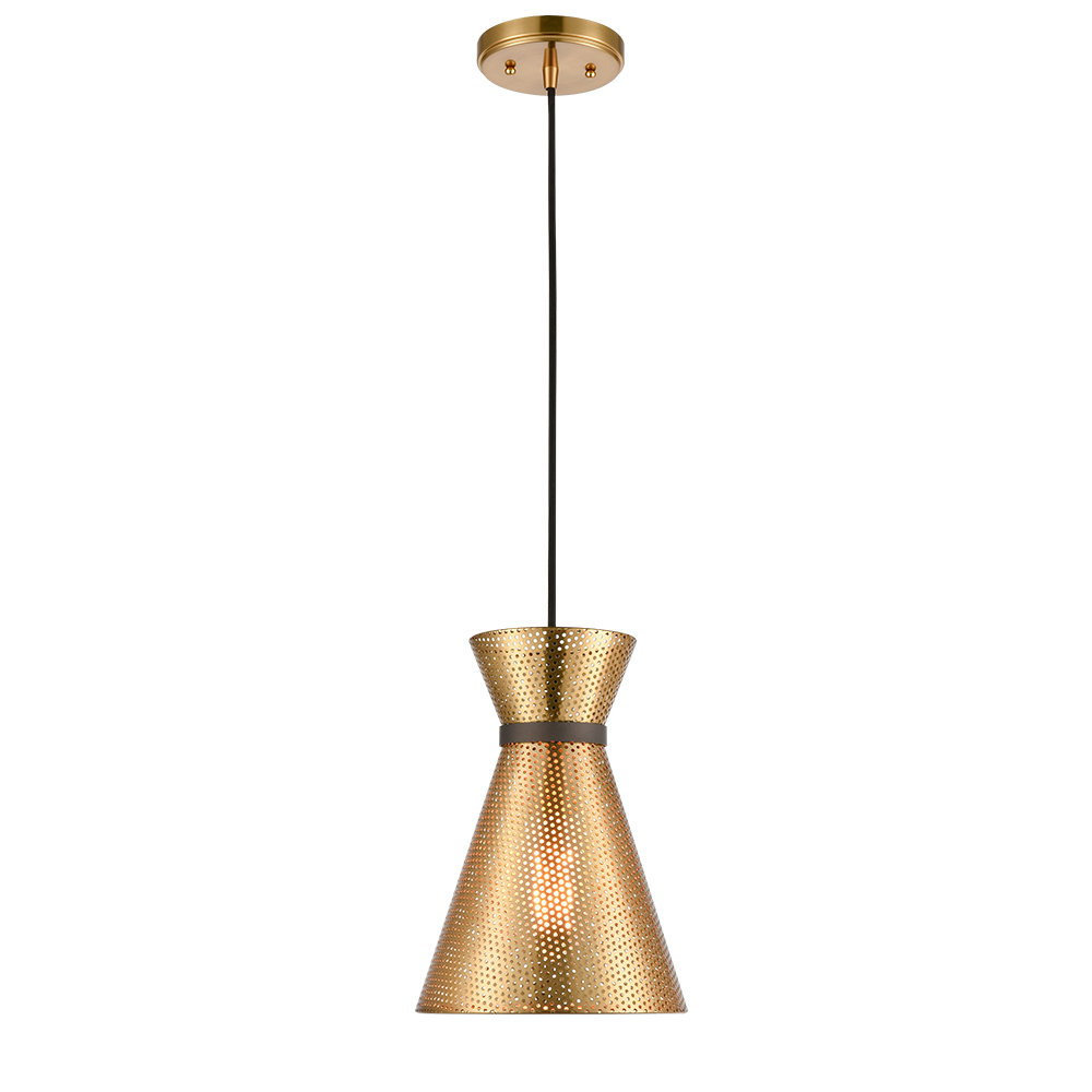 George Oliver FILTER 1-light Dimmable Single Pendant Brass Finish | Wayfair