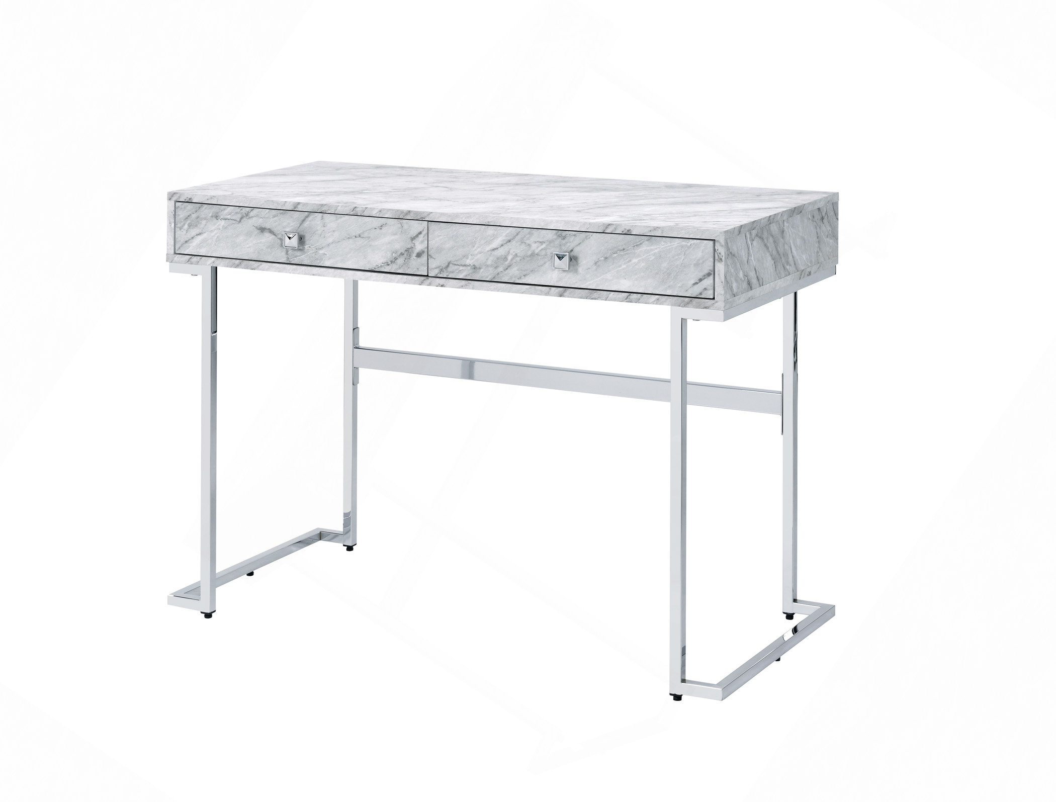Ivy Bronx Desk,White Printed Writing Desk | Wayfair