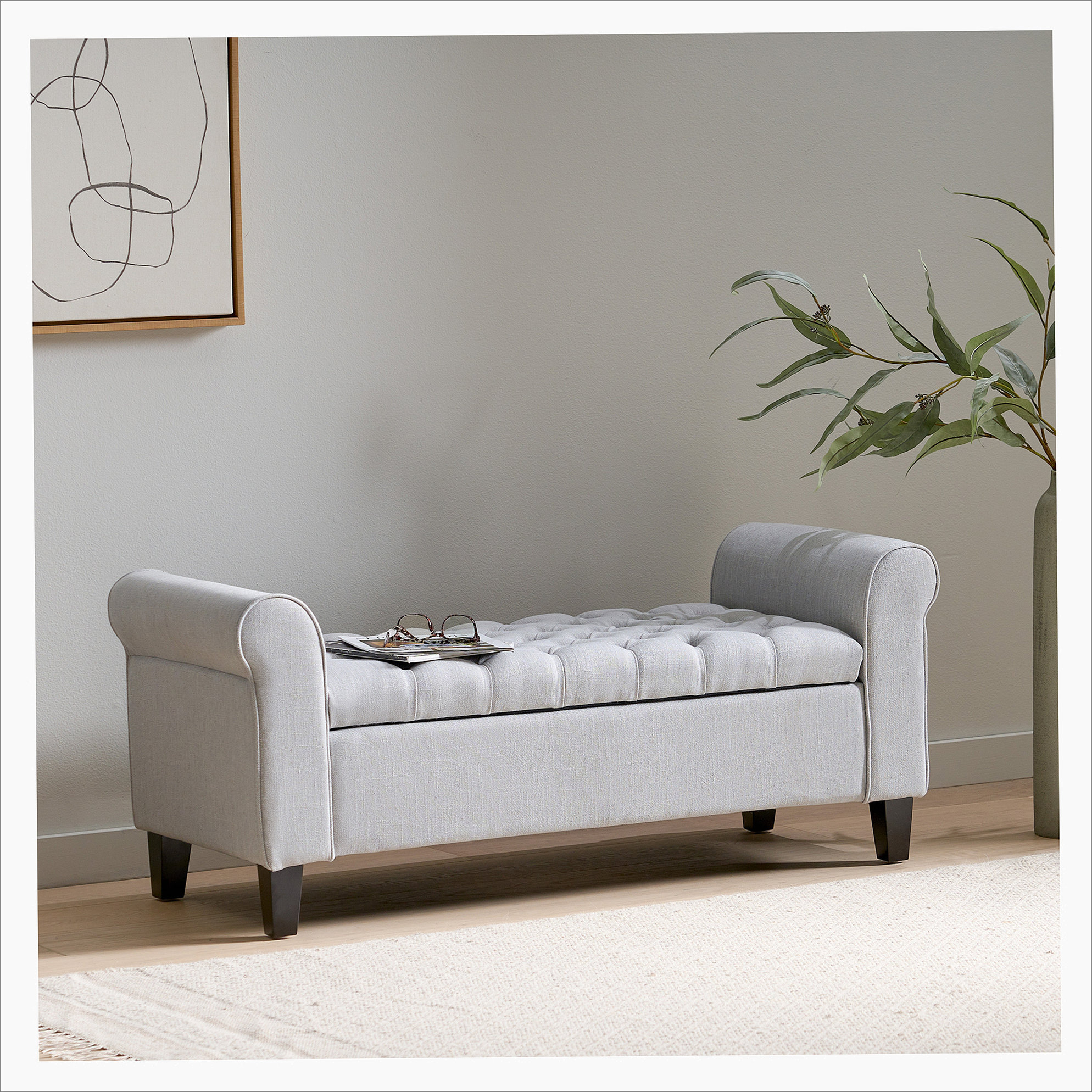 Lark Manor™ Hayes Armed Storage Bench | Wayfair