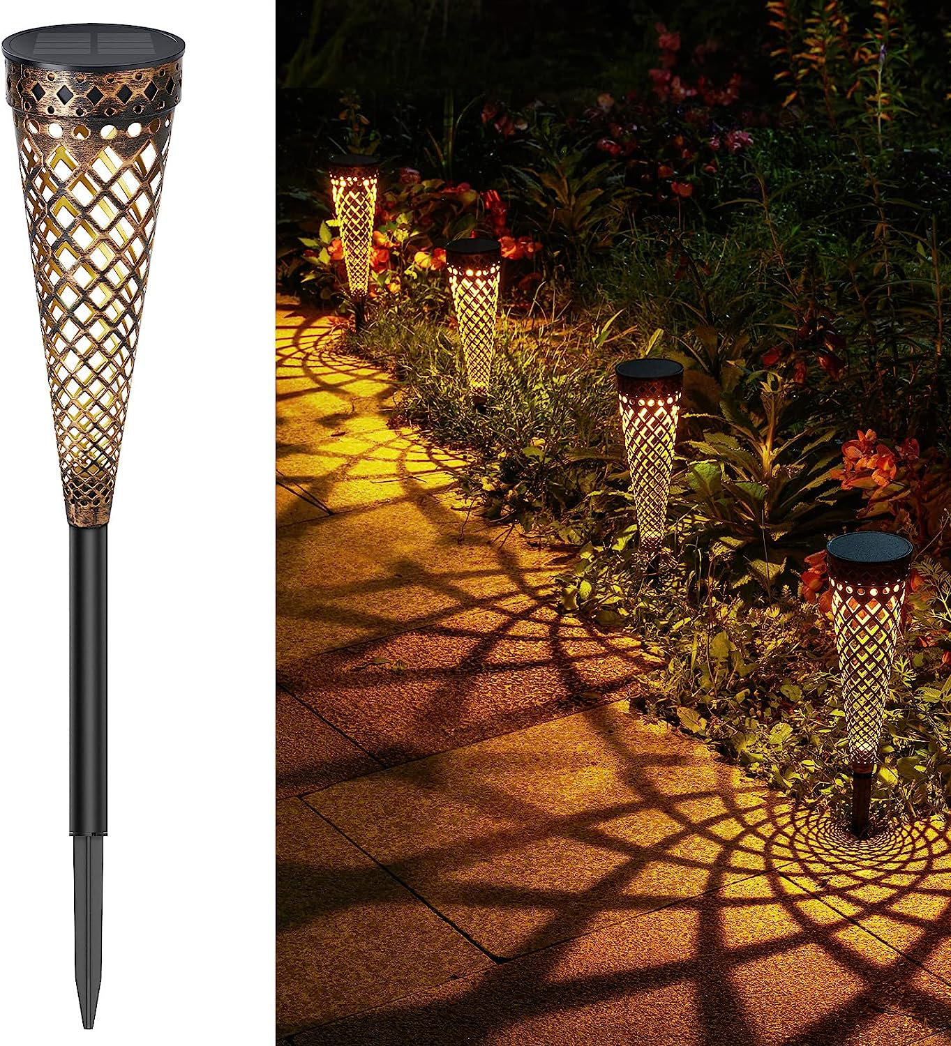 LETMY Bronze Low Voltage Solar Powered Integrated LED Pathway Light ...
