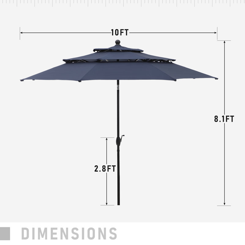 Arlmont & Co. Tanaiyah 120'' Market Umbrella & Reviews | Wayfair