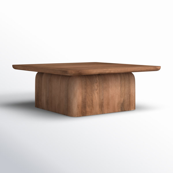 Joss & Main Bergholt Solid Wood Block Coffee Table & Reviews | Wayfair