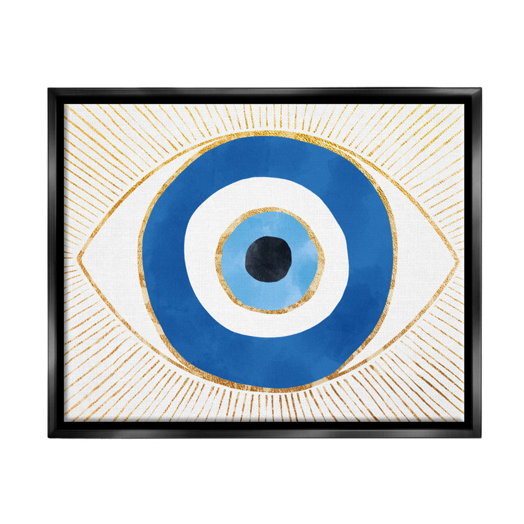 Mercer41 Evil Eye Shape Striped Mati Symbol by Ziwei Li - Floater Frame ...