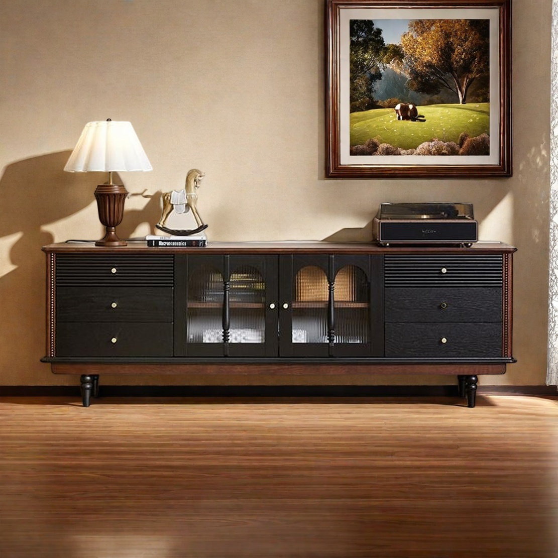 AWORET American-style black retro TV cabinet | Wayfair
