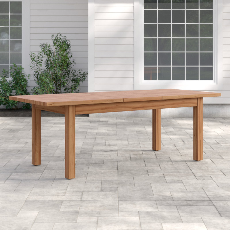 Millwood Pines Statler Extendable Outdoor Dining Table & Reviews | Wayfair