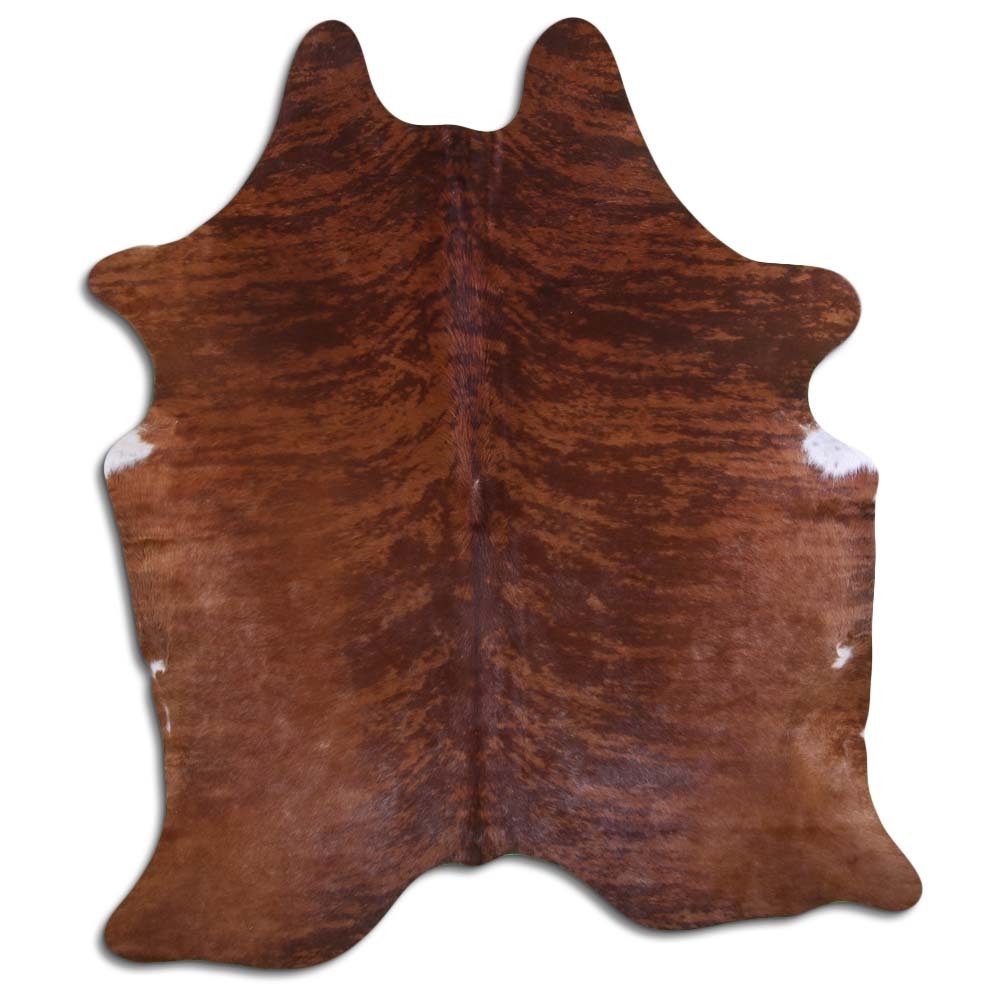 Foundry Select NATURAL HAIR ON Cowhide RUG BROWN BRINDLE 2 - 3 M GRADE ...