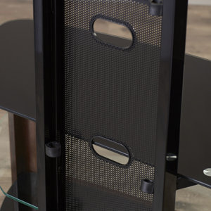 Ebern Designs Kyan Curved Wood TV Stand with Mount for Up to 85" TVs ...