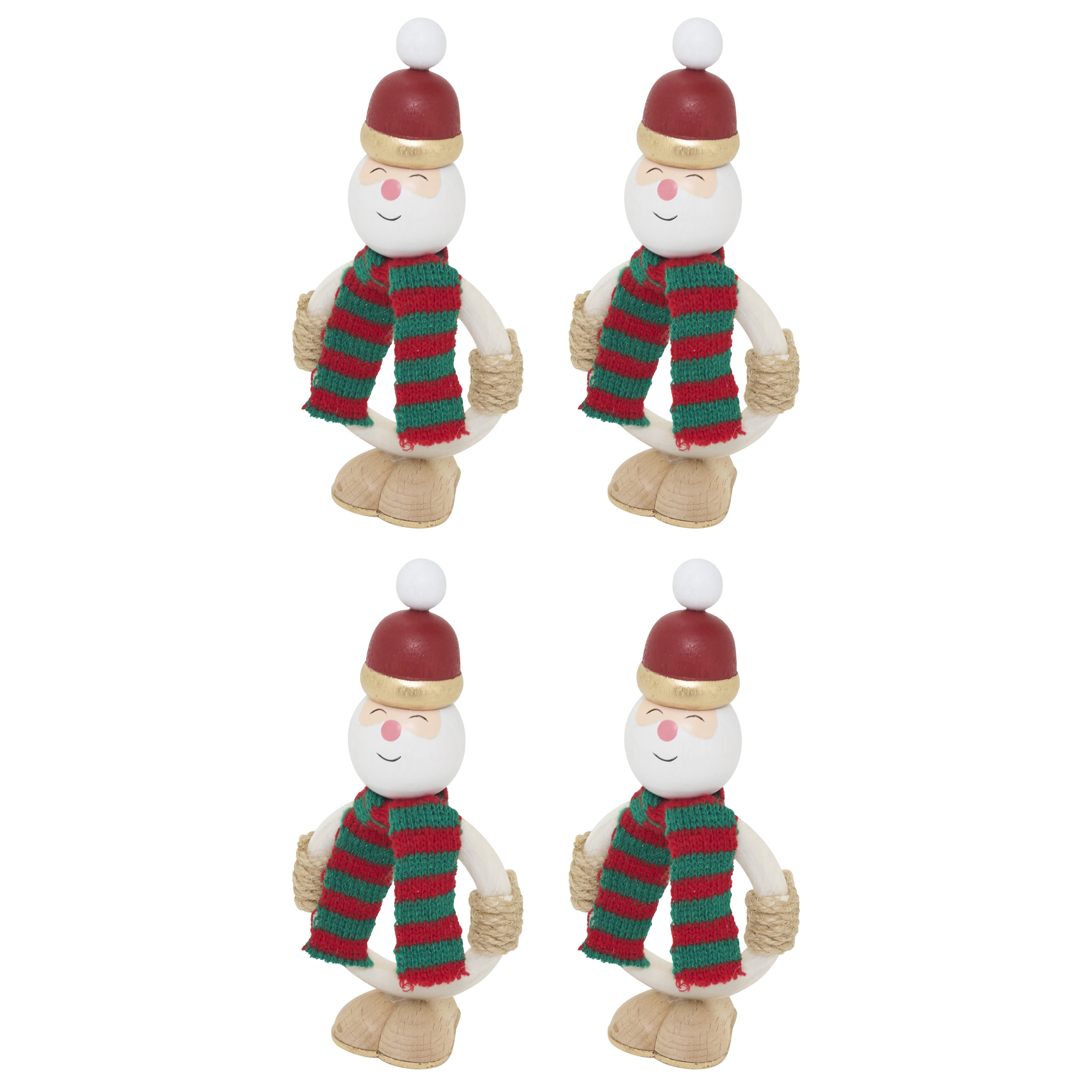 The Holiday Aisle® Twinkle Hat Santa Napkin Ring (Set of 4) | Wayfair