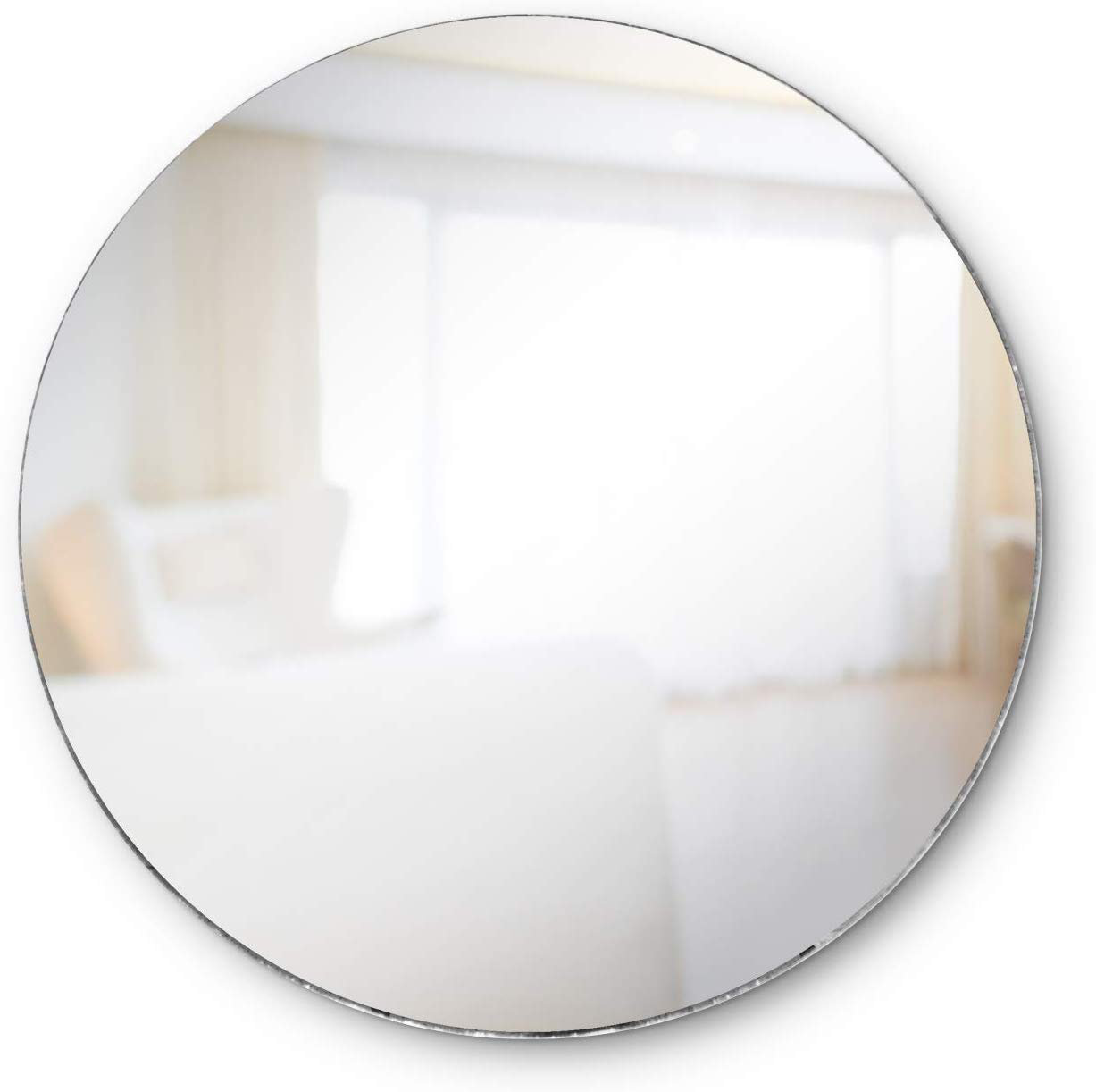 Ebern Designs FixtureDisplays® 6" Glass Mirror Round Glass Table ...