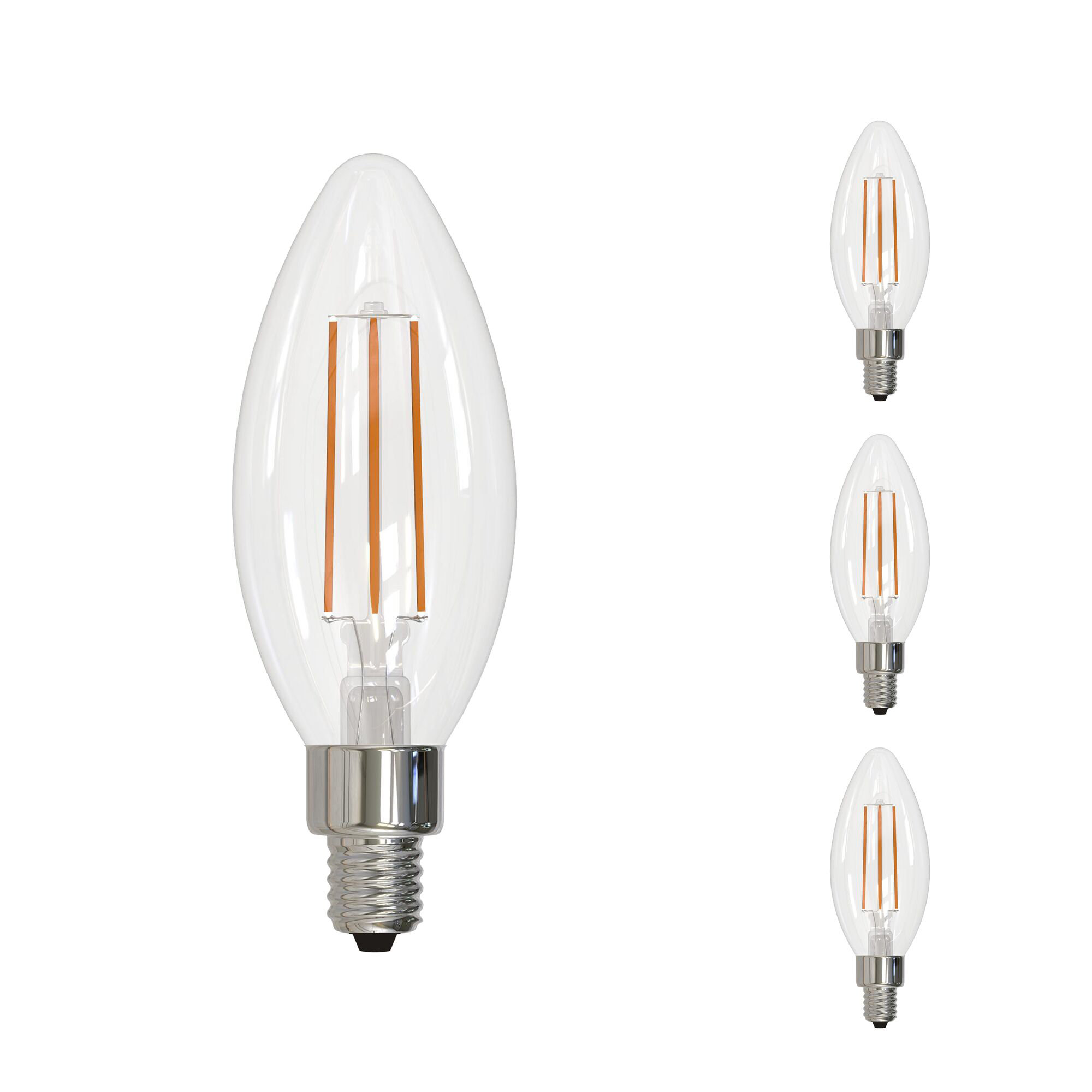 Bulbrite Industries Dimmable B11 Light Bulb With Clear Glass Finish And ...