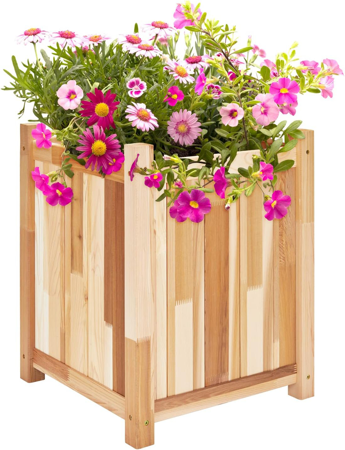 Millwood Pines Garden Bed, 20X16x18” Wooden Flower & Herb Planter Box ...