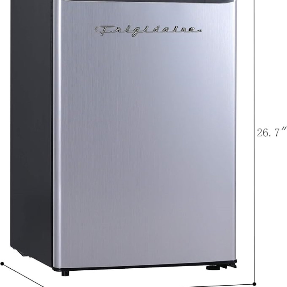 FRIGIDAIRE 3.2 Cu. Ft. Compact Fridge, Mini Refrigerator, Stainless ...