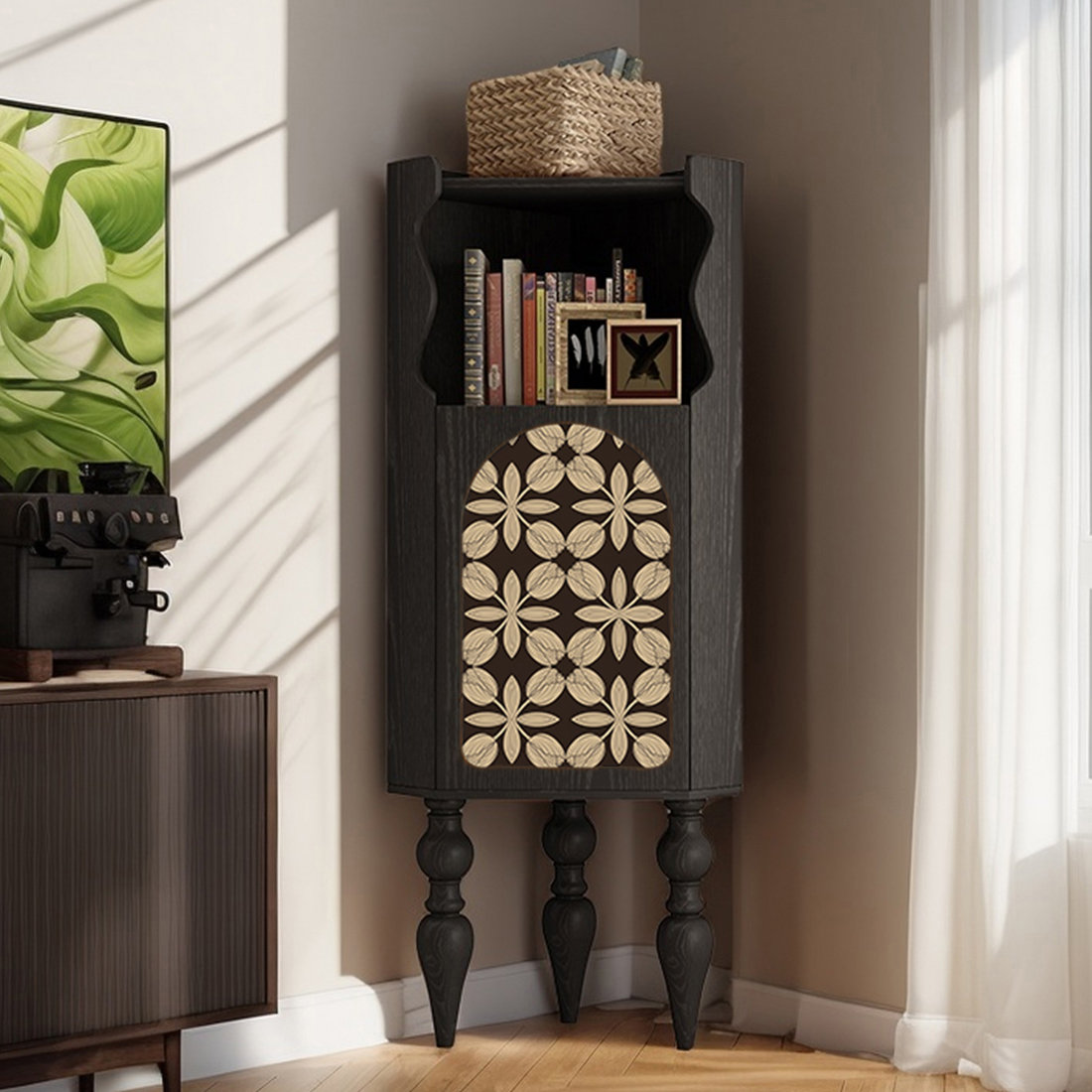 DURBIL French style art triangle cabinet corner bookcase | Wayfair