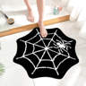 The Holiday Aisle® Halloween Bathroom Rug Absorbent Spider Web Bath Mat ...