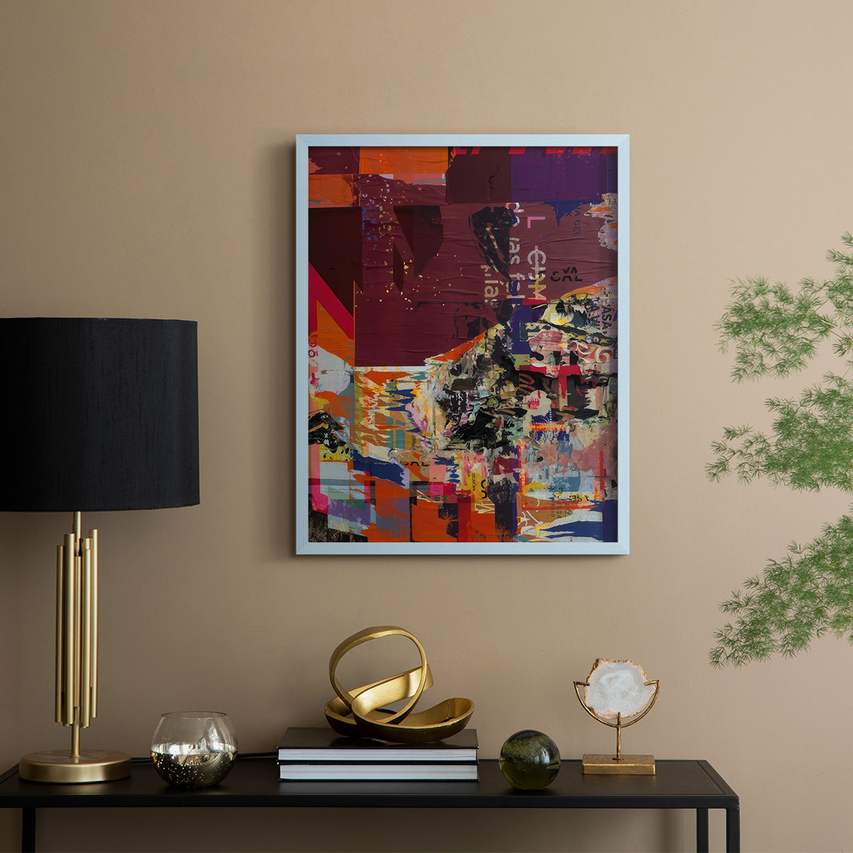 Brayden Studio® Wheatpaste Shrine II Framed Print - Solid Wood | Wayfair