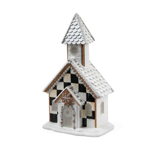 MacKenzie-Childs Courtly Check® 3 Piece Gingerbread Illuminated Mini ...