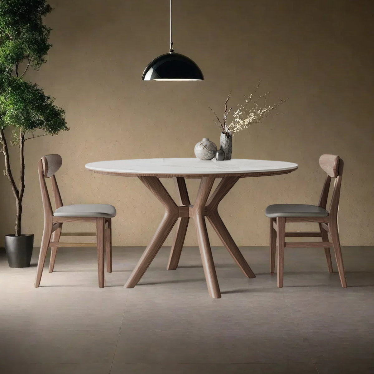 George Oliver Nordic simple round dining table | Wayfair