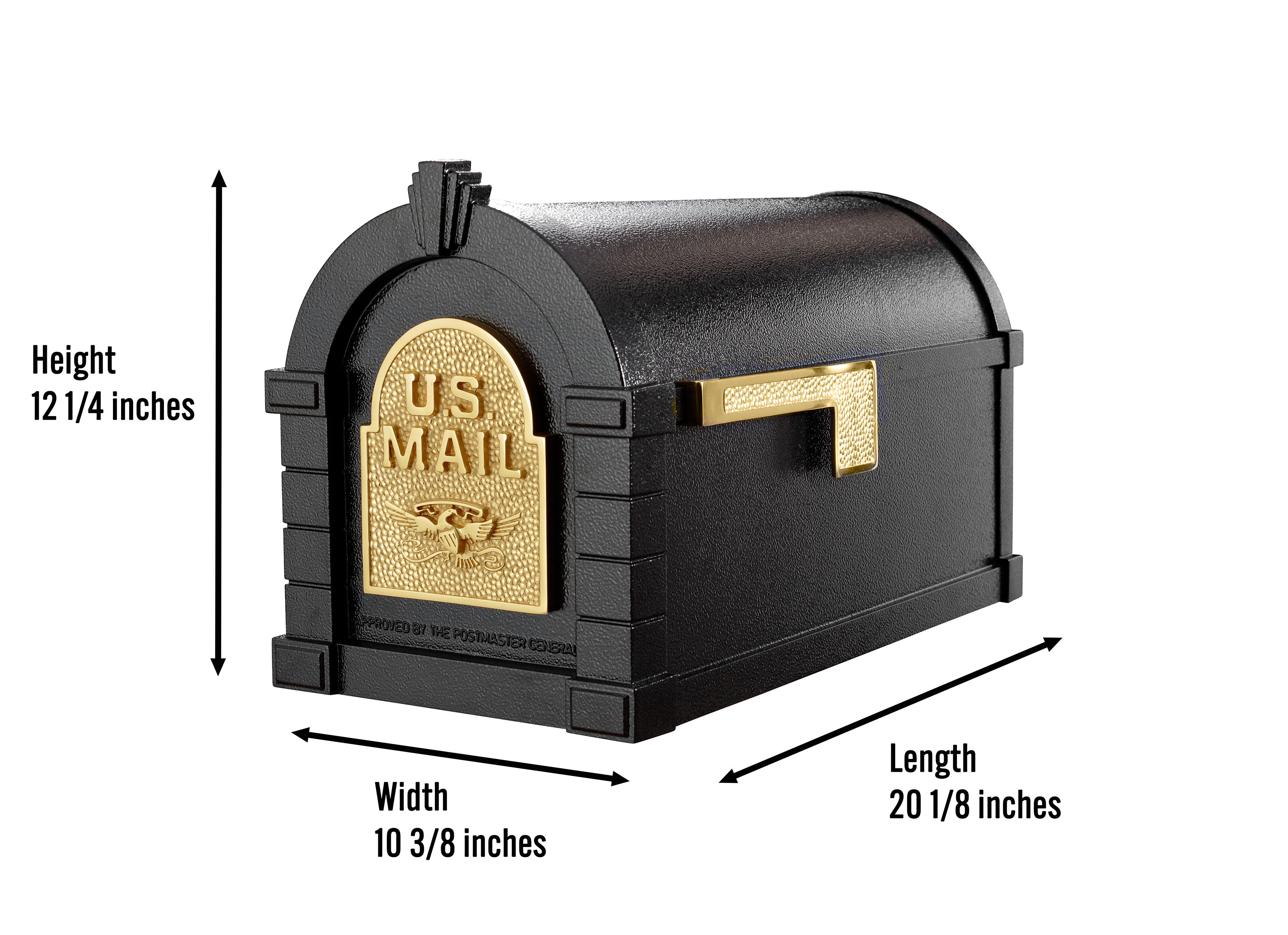 Gaines Manufacturing, Inc Keystone Mailbox with Polished Brass Eagle | Wayfair