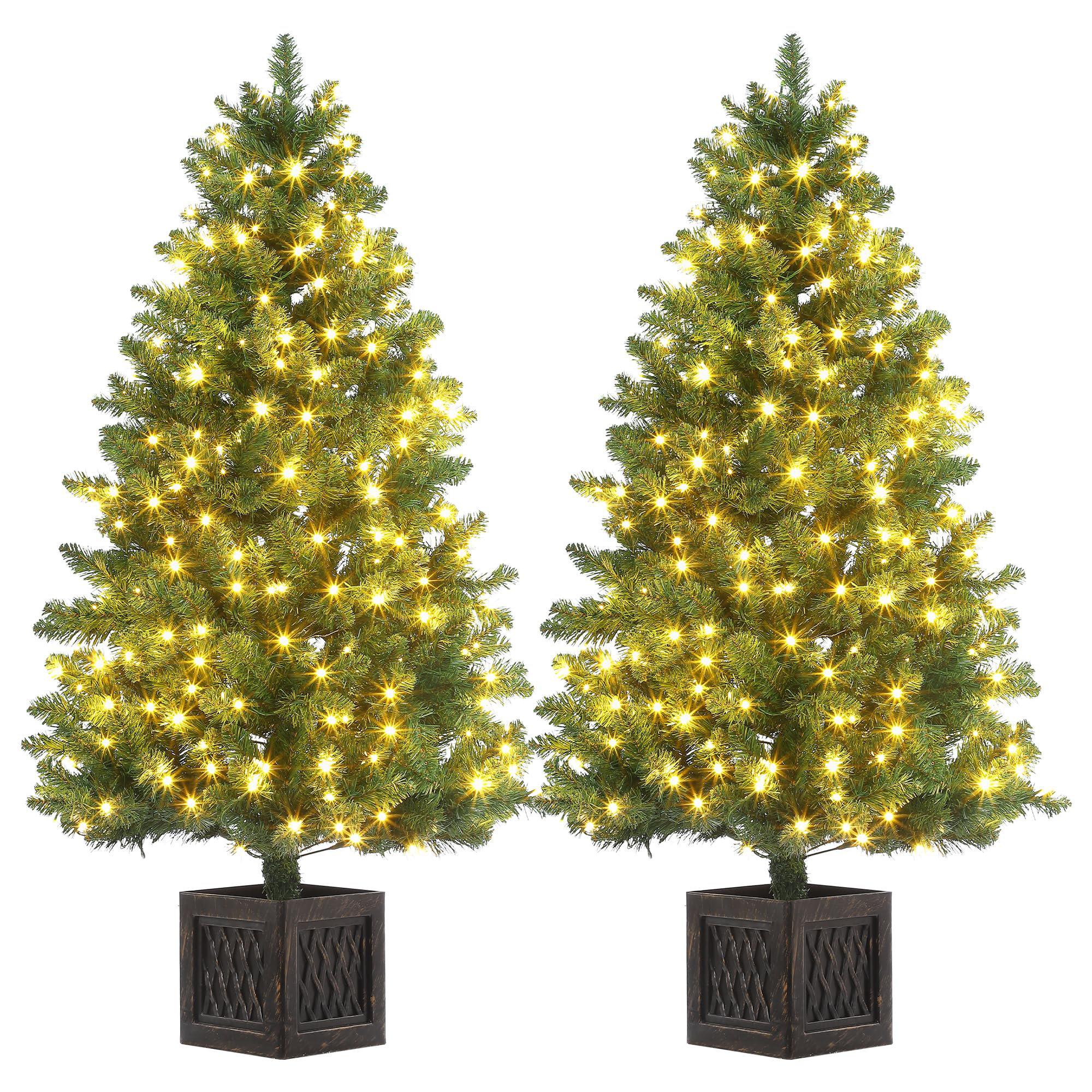 The Holiday Aisle® 2Pcs Christmas Trees-Fat Tree Body Contains 4.5Fth ...