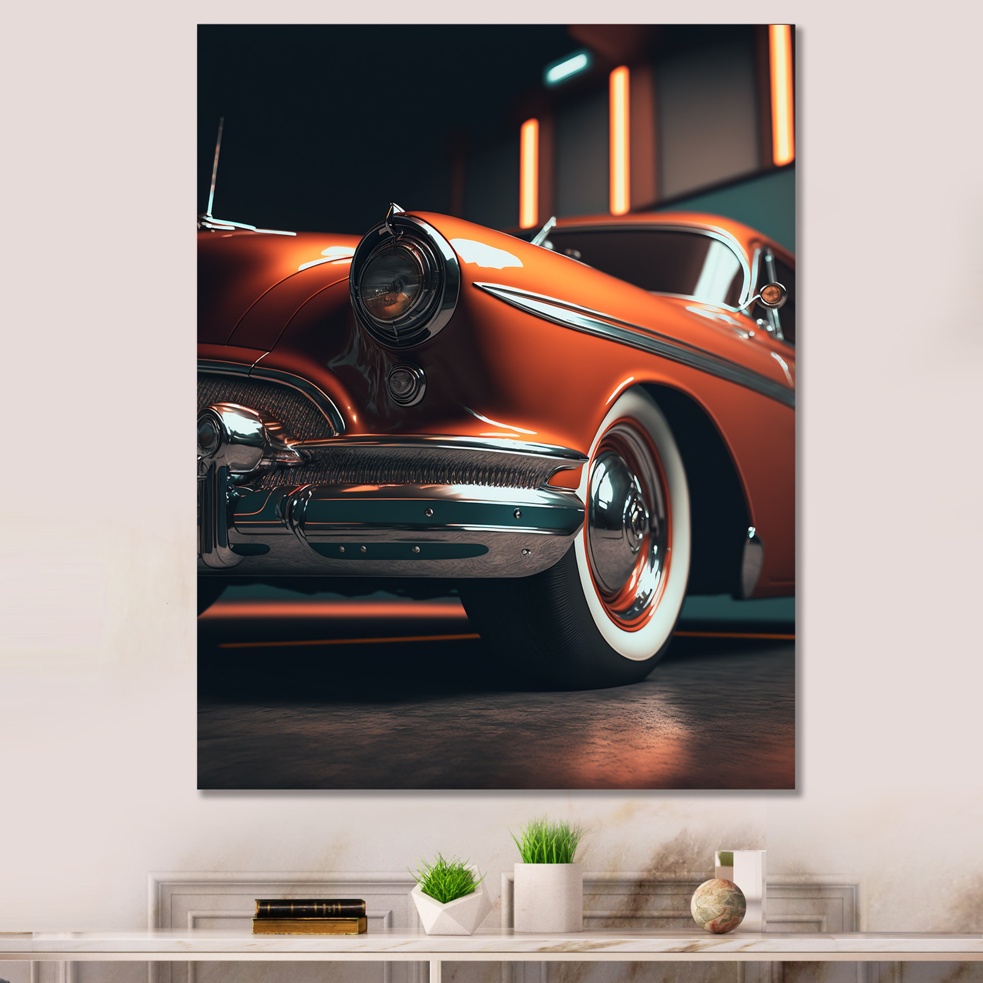 Latitude Run® Belle voiture rétro aux couleurs rétro I - reproduction ...