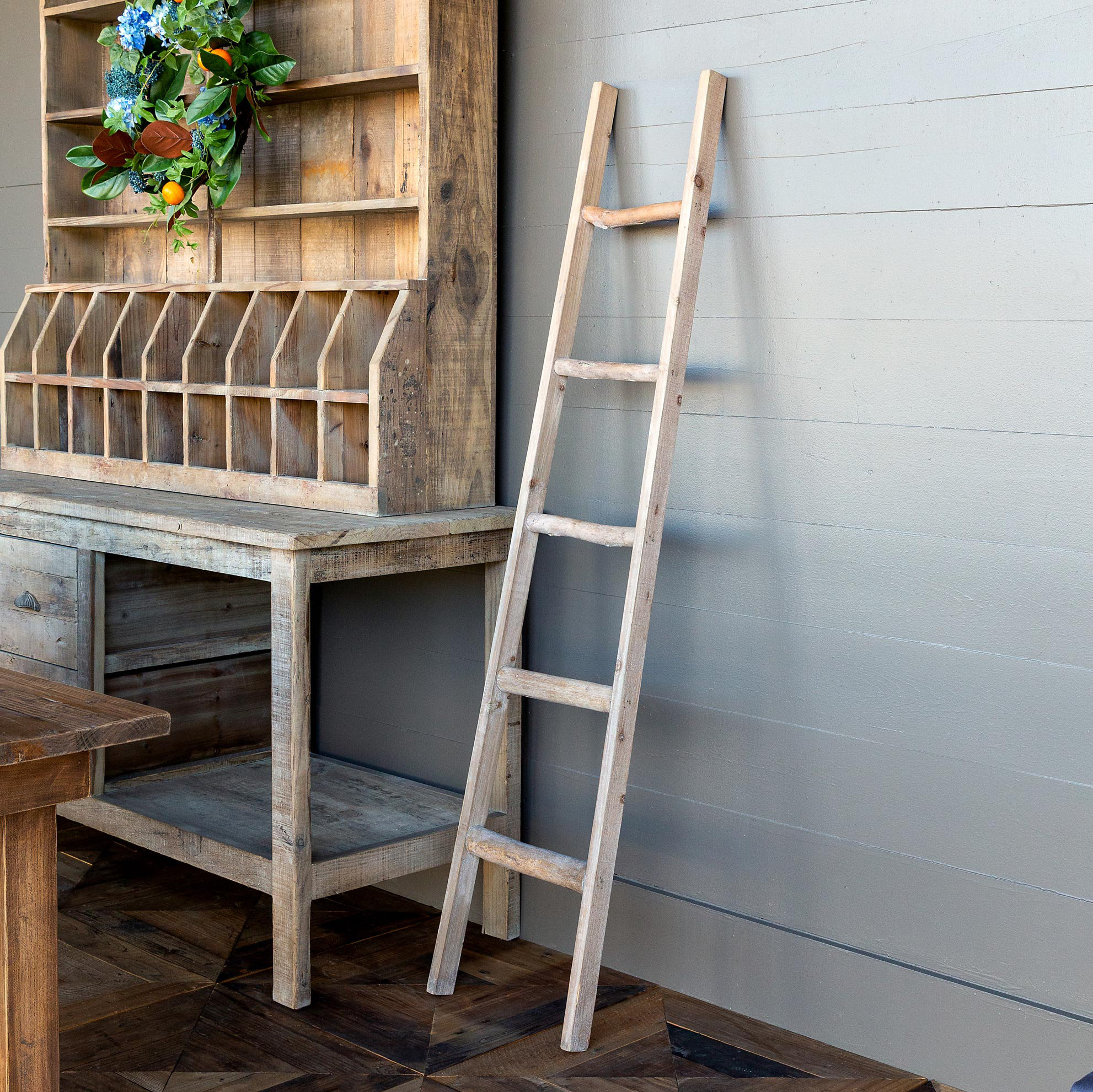 Park Hill Collection Primitive Wooden Display Ladder | Wayfair
