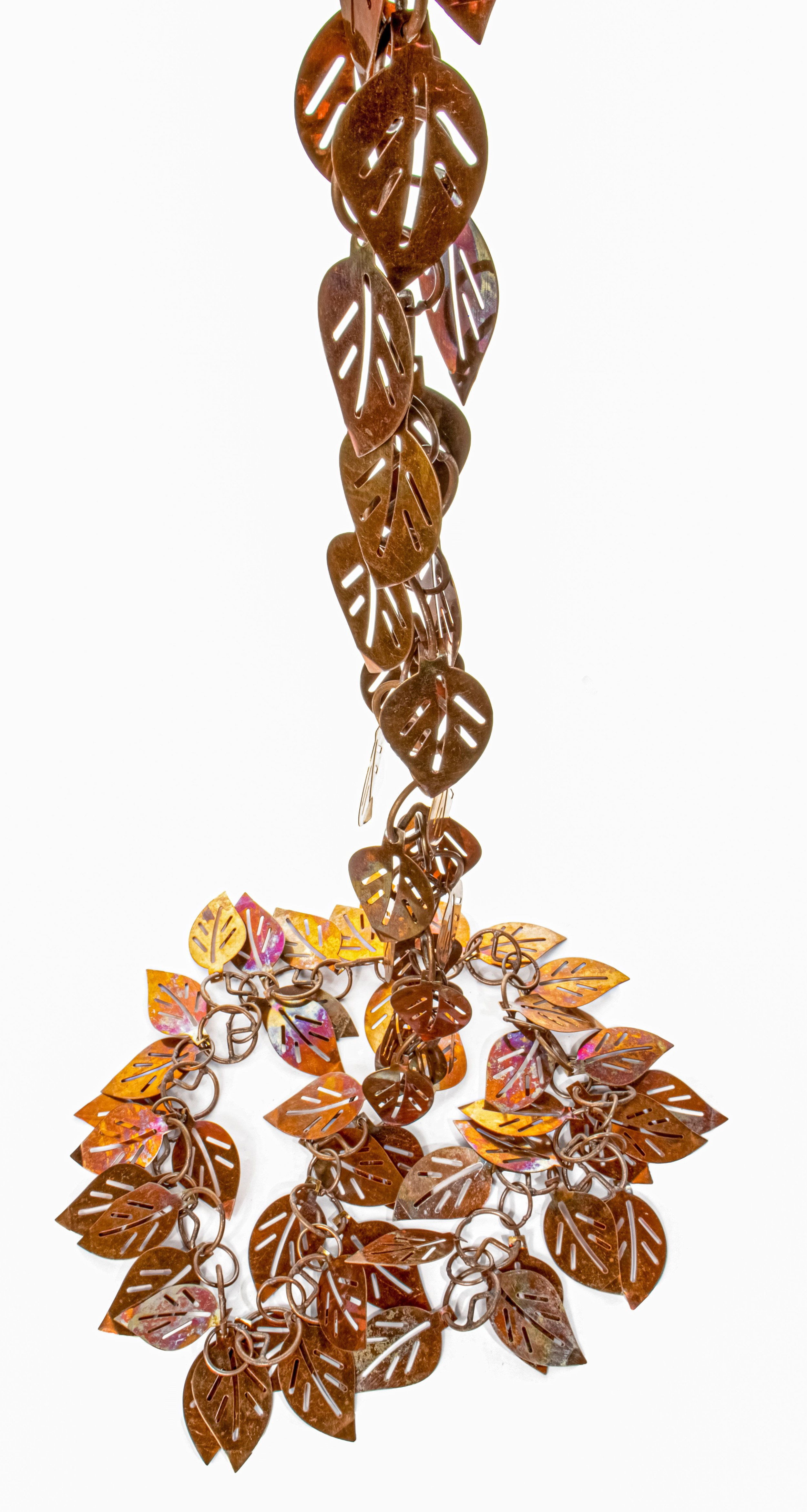 Monarch Rain Chains Pure Copper Cascading Leaves Rain Chain Replacement ...