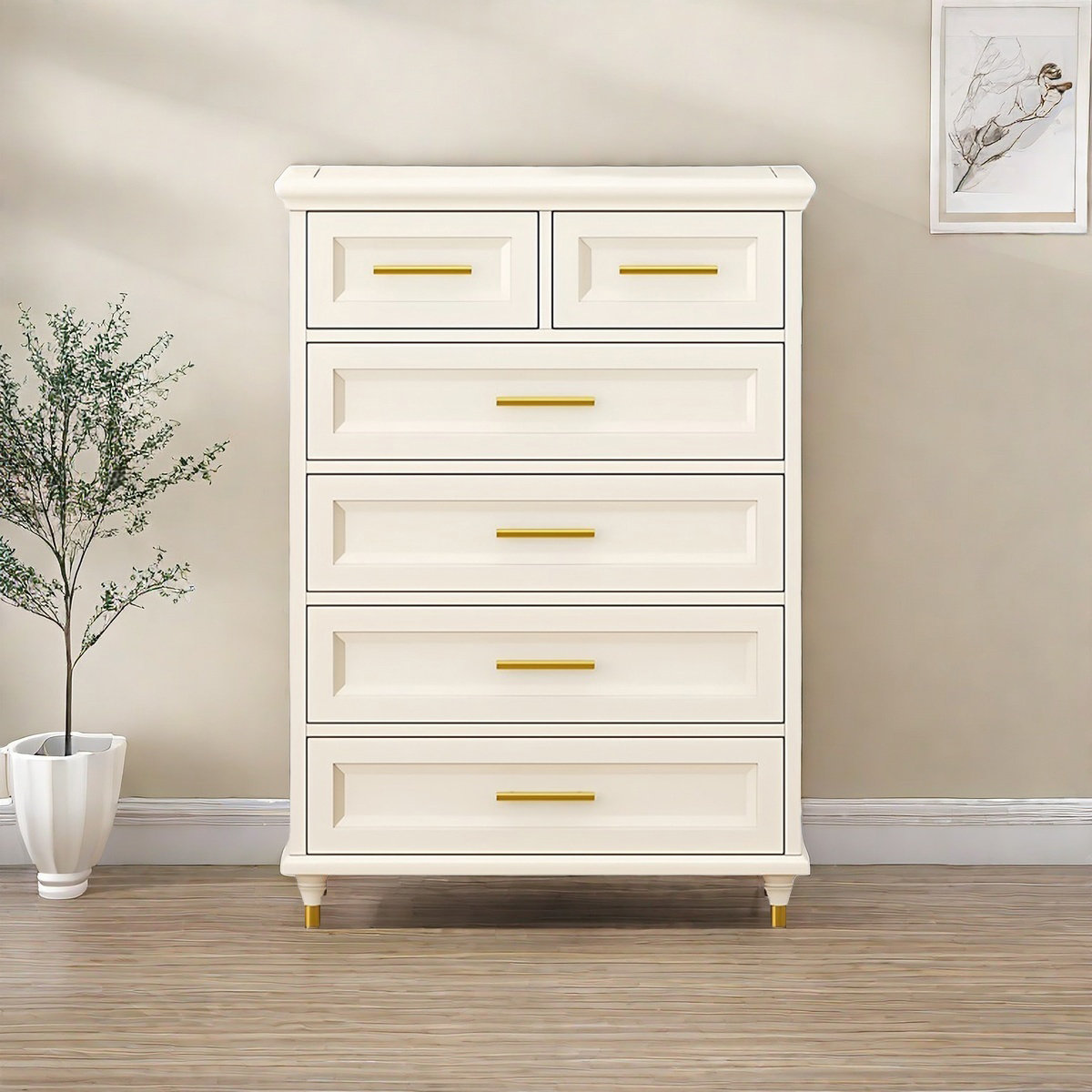 Licalilo Modern Minimalist Bedroom Drawer Storage Cabinet | Wayfair