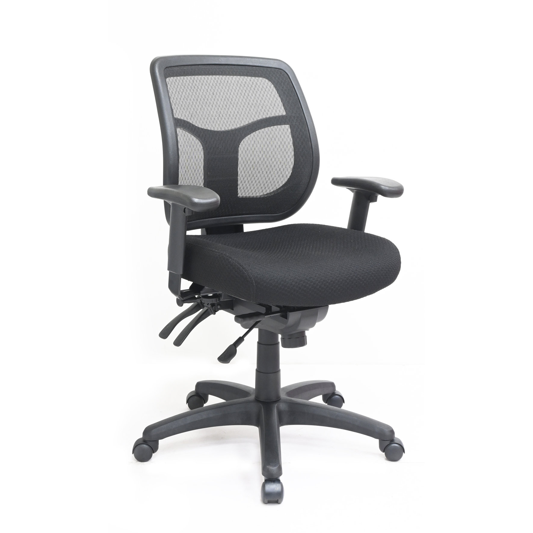 Eurotech Seating Apollo Multifunction Swivel Office Chair with Seat Slider, TEMPUR® Cushioned ...