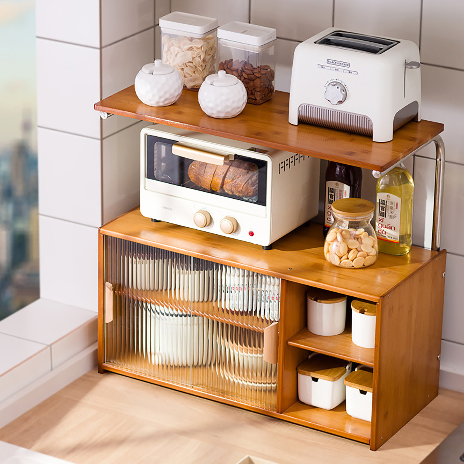 Winston Porter Multi-Tier Storage Cabinet | Wayfair