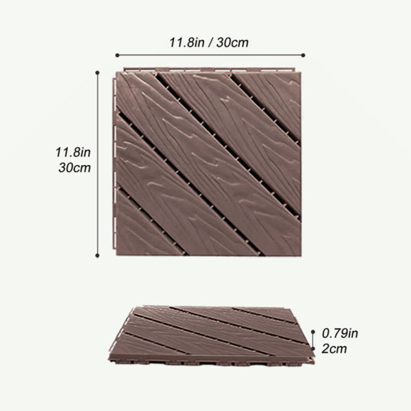 Wenty Plastic Composite Deck Tiles , Composite Decking Resist Rust ...