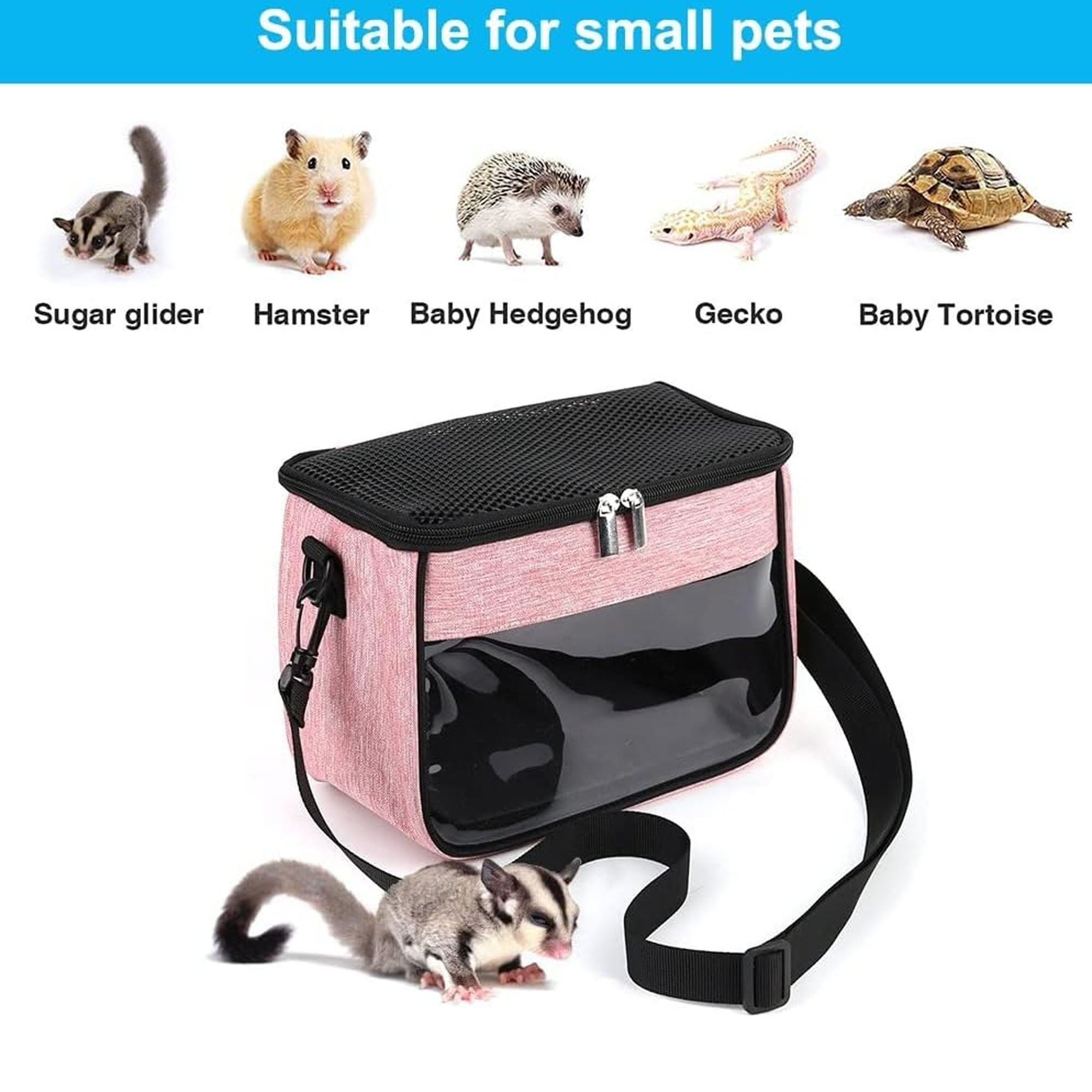 Ebern Designs 1pc Hamster Out Bag, Small Animal Carrier Bag Hamster Bag ...