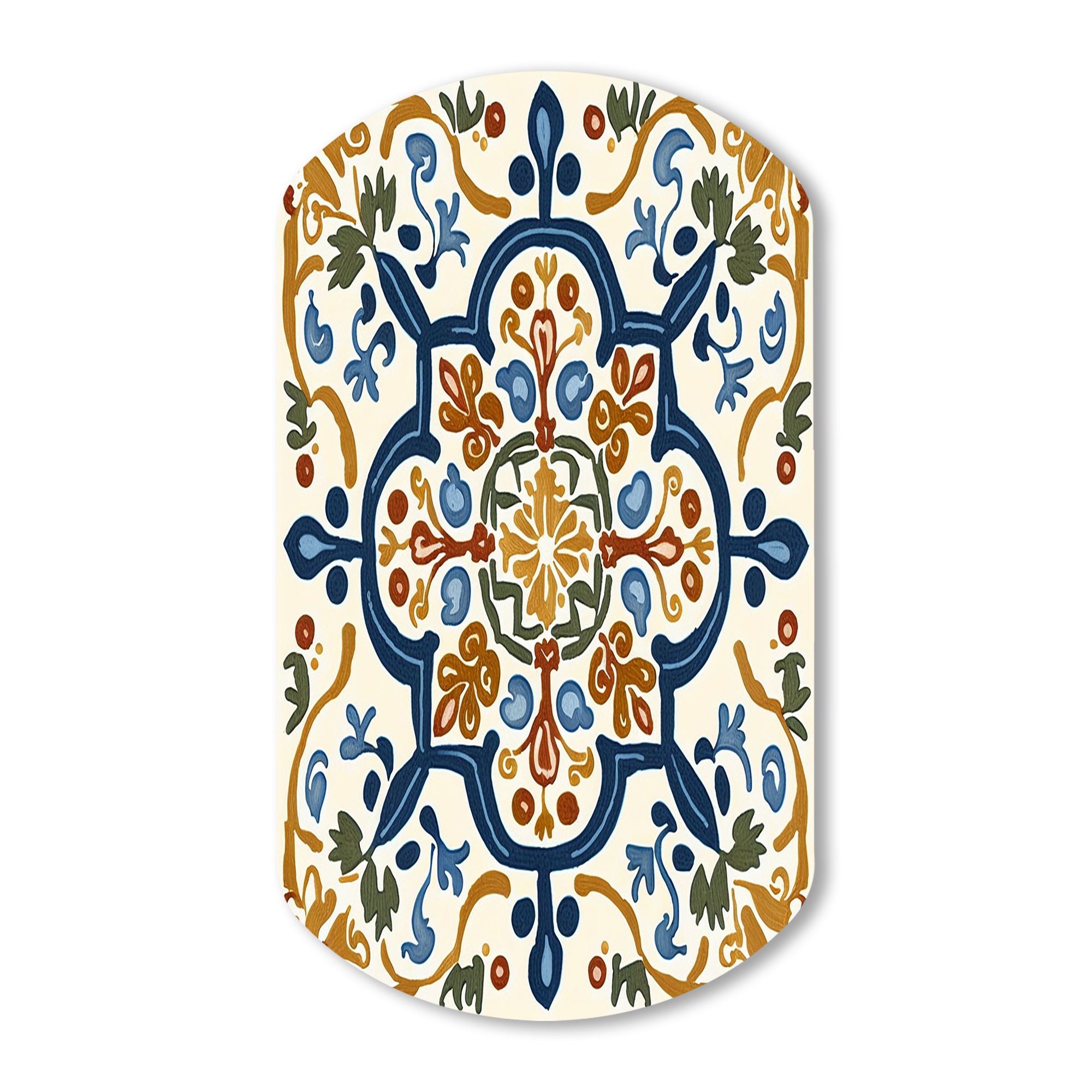 Design Art Mediterranean Tiles In Retro Blue IV - Abstract Tile ...