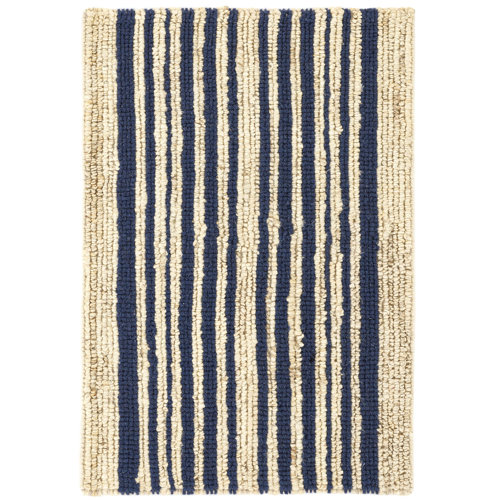 Dash and Albert Rugs Calder Stripe Navy Handwoven Jute Rug | Wayfair