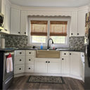 ES Stone 8.5" x 8.5" Ming Green Large Daisy Flower Pattern Marble ...