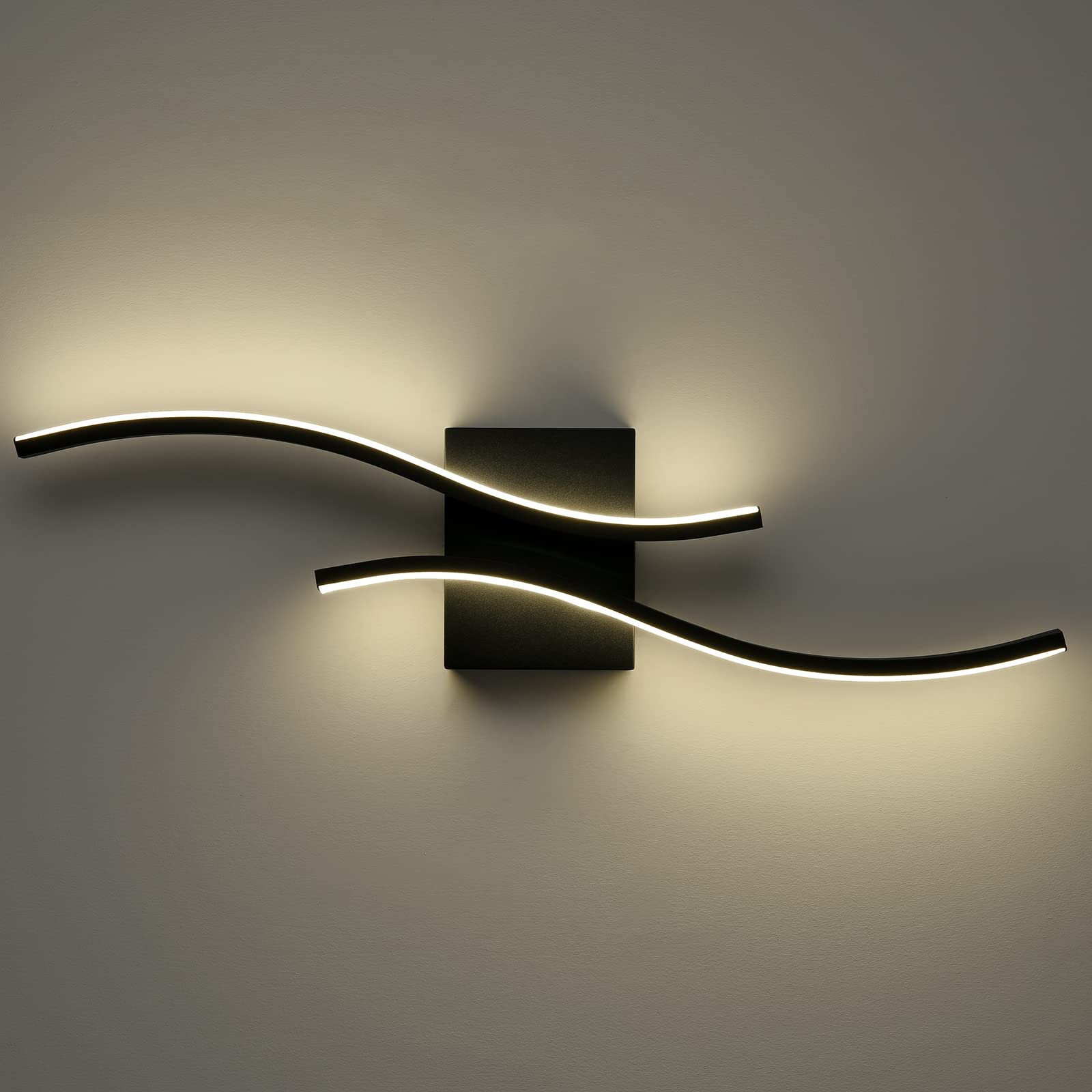 Ivy Bronx Modern Led Sconce Wall Lighting Indoor Minimalist Industrial Black Wall Sconce ...
