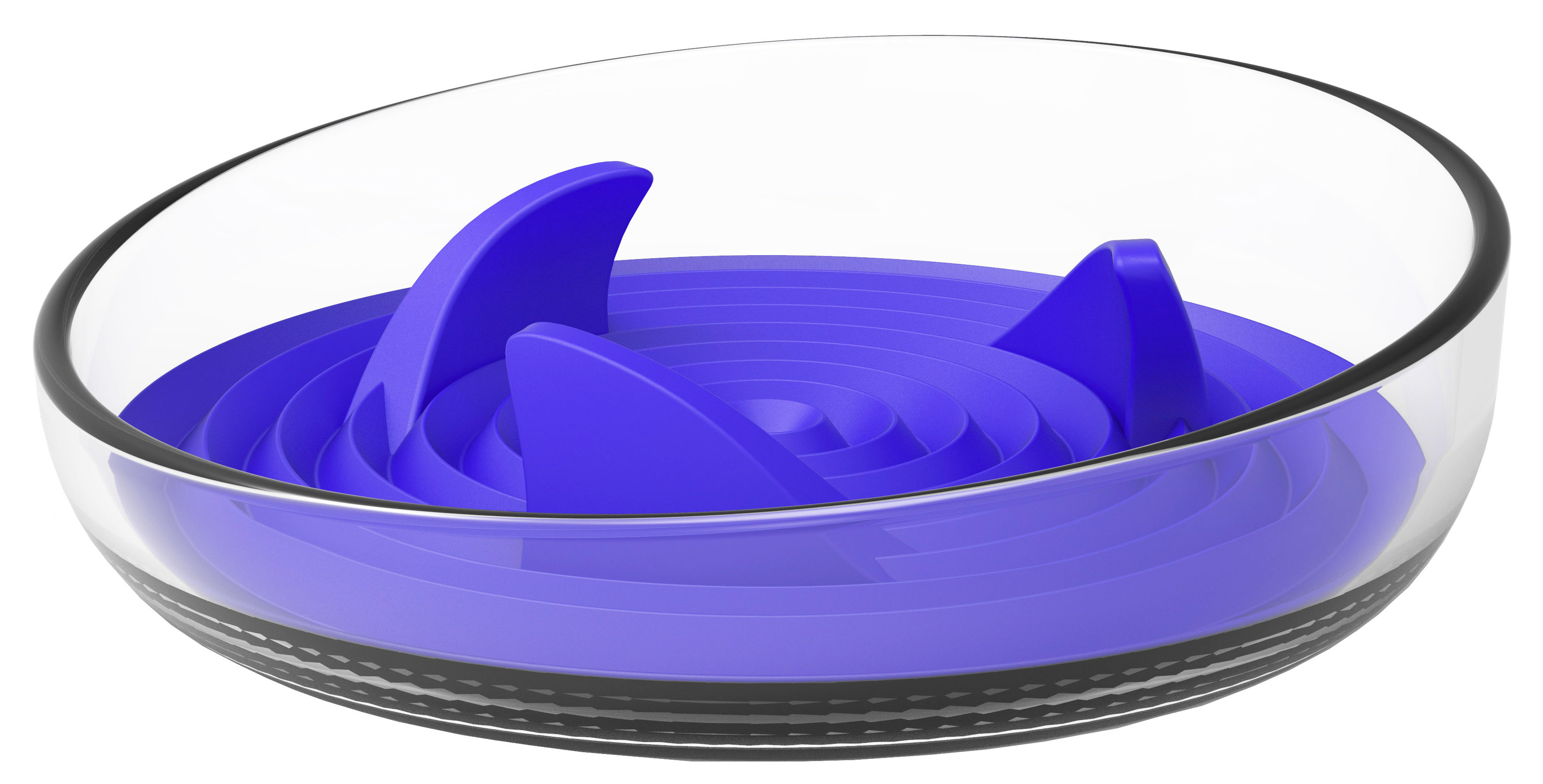 Pet Life 'Cirlicue' Shark Fin Shaped Modern Slow Feeding Pet Bowl | Wayfair