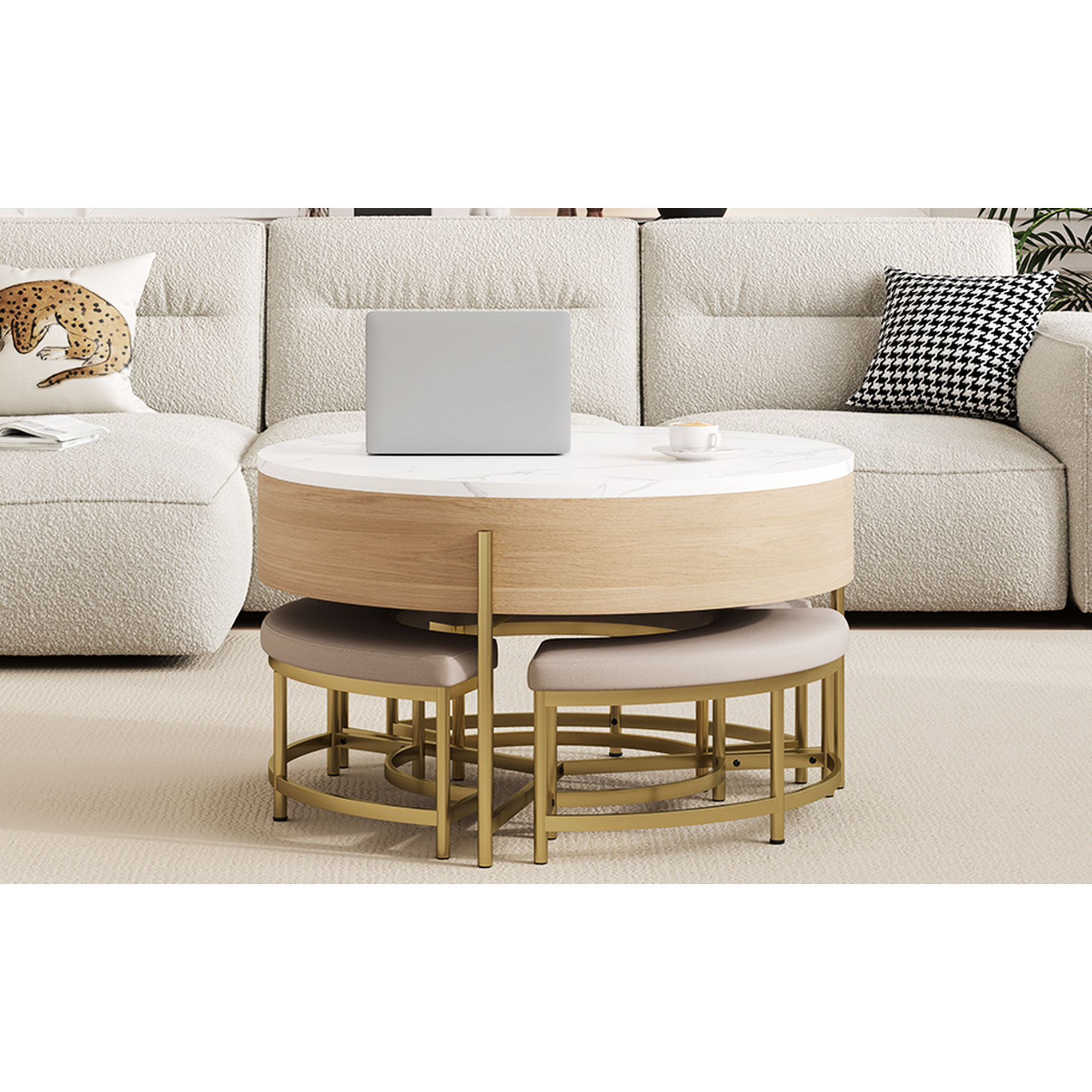 Latitude Run® Modern Lift - Top Coffee Table With Storage 3 , Legs Base ...