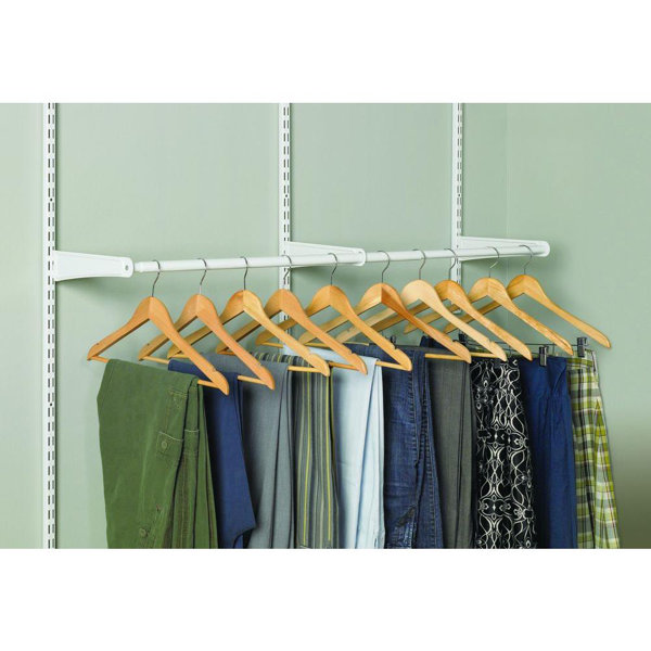 Closetmaid ShelfTrack Adjustable Wardrobe Hanging Rail Kit by ...