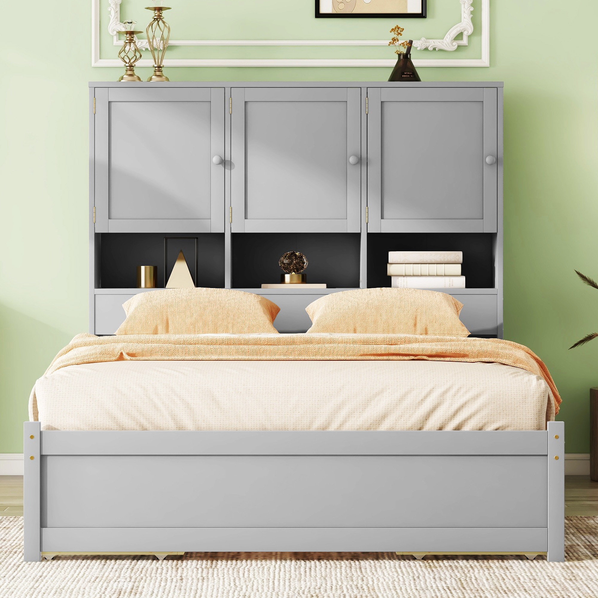 Red Barrel Studio® Platform Bed With Storage Headboard And 4 Drawers ...