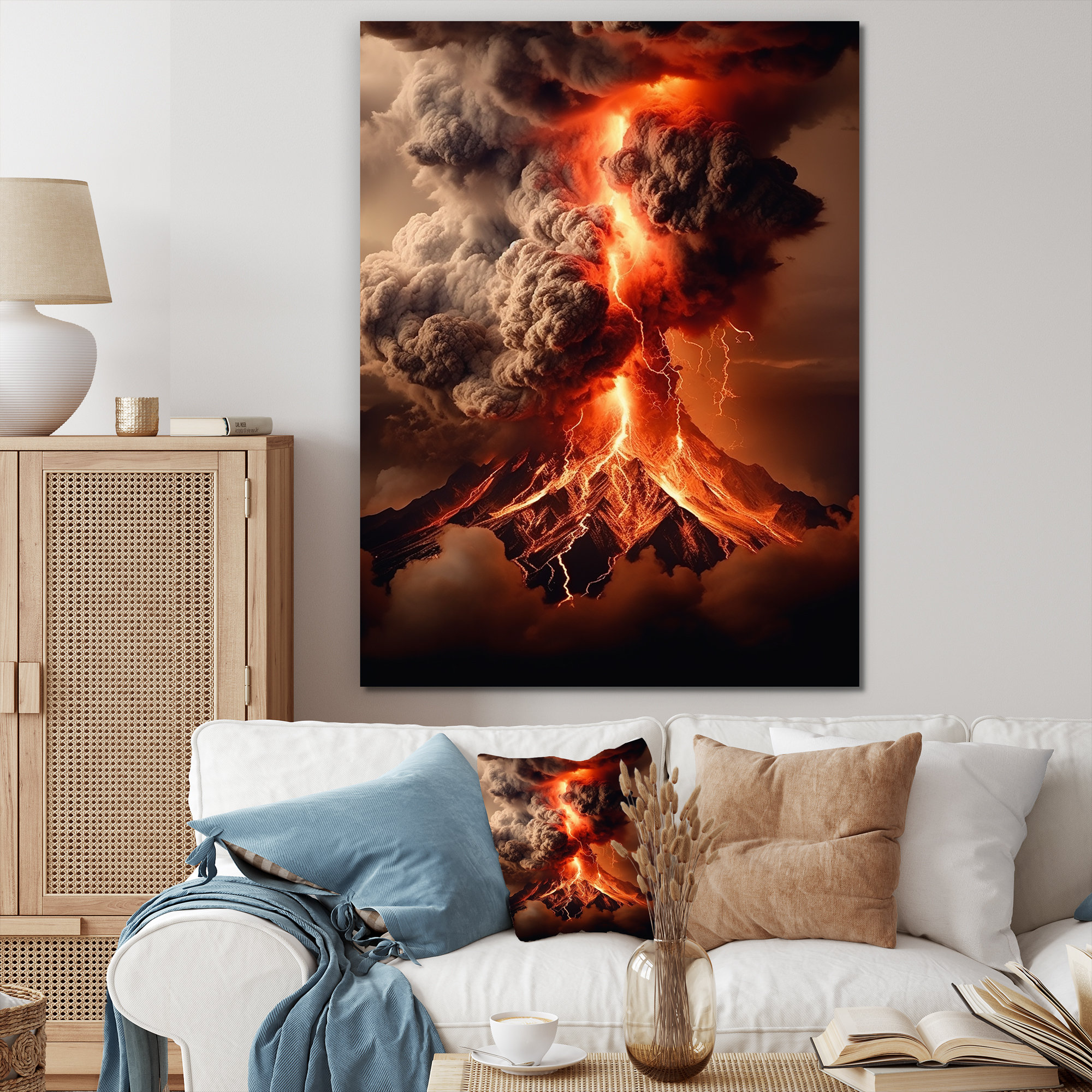 Design Art Volcano Volcanic Emission IV On Canvas Print | Wayfair
