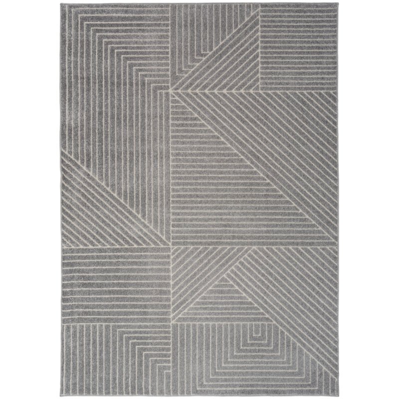 Calvin Klein Geometric Area Rug in Gray & Reviews | Wayfair