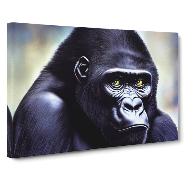 World Menagerie Face of a Gorilla - Wrapped Canvas Painting | Wayfair.co.uk
