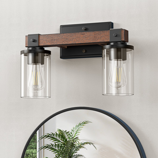 2 Light Black Bathroom Vanity Lighting You'll Love | Wayfair