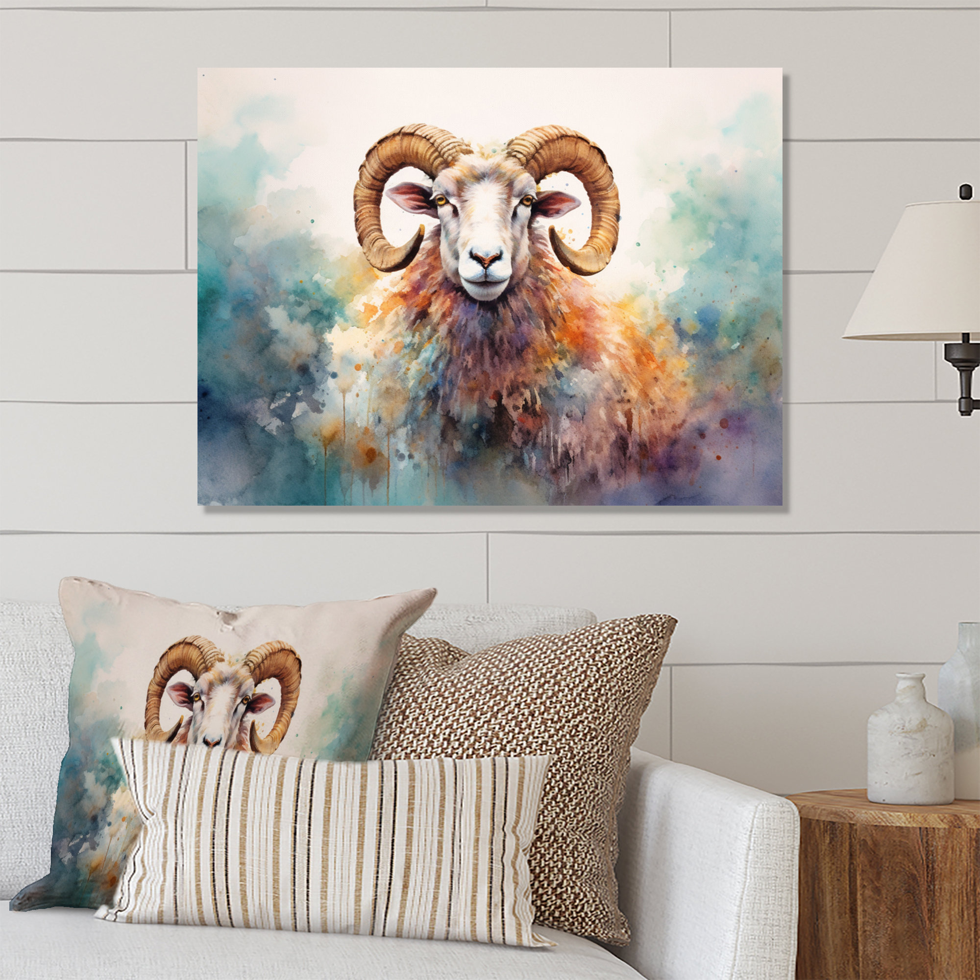Millwood Pines Wild Sheep I - Animals Metal Wall Art Living Room | Wayfair
