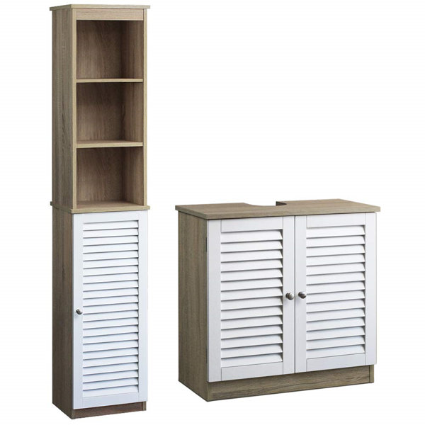 Brayden Studio Langione Freestanding Bathroom Storage Furniture Set ...