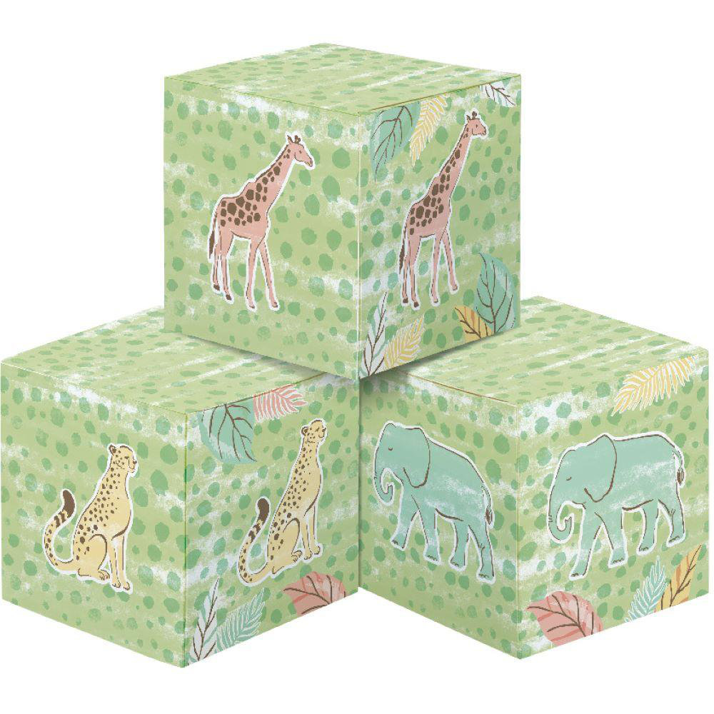 Creative Converting Safari Baby Animal Blocks Centerpiece, 9 ct. | Wayfair