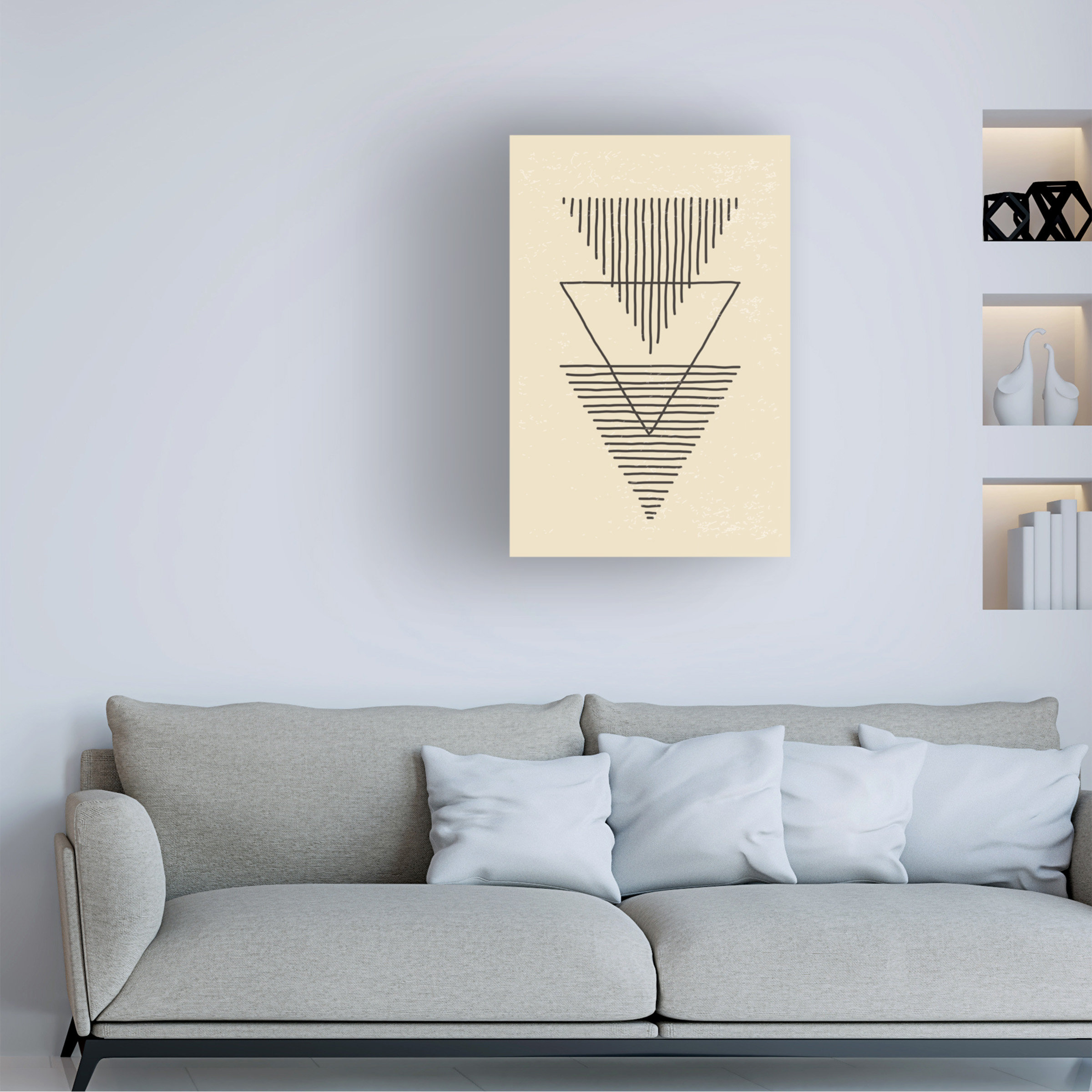 George Oliver Jay Stanley Boho Triangles - Wrapped Canvas Print | Wayfair